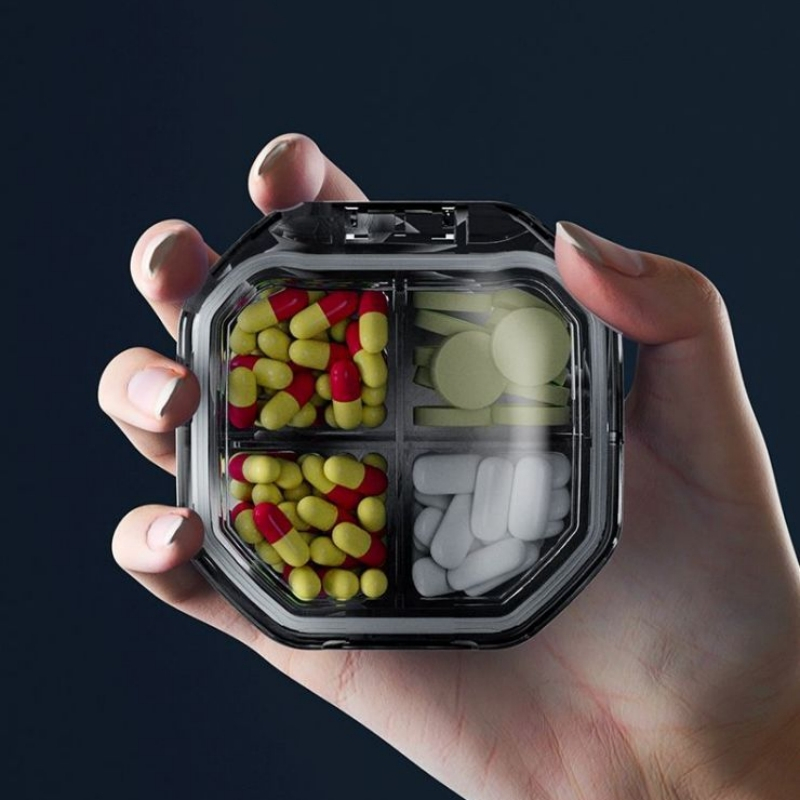 Small Medicine Box Portable Medicine Box 7-Day Packaging Large Capacity ...