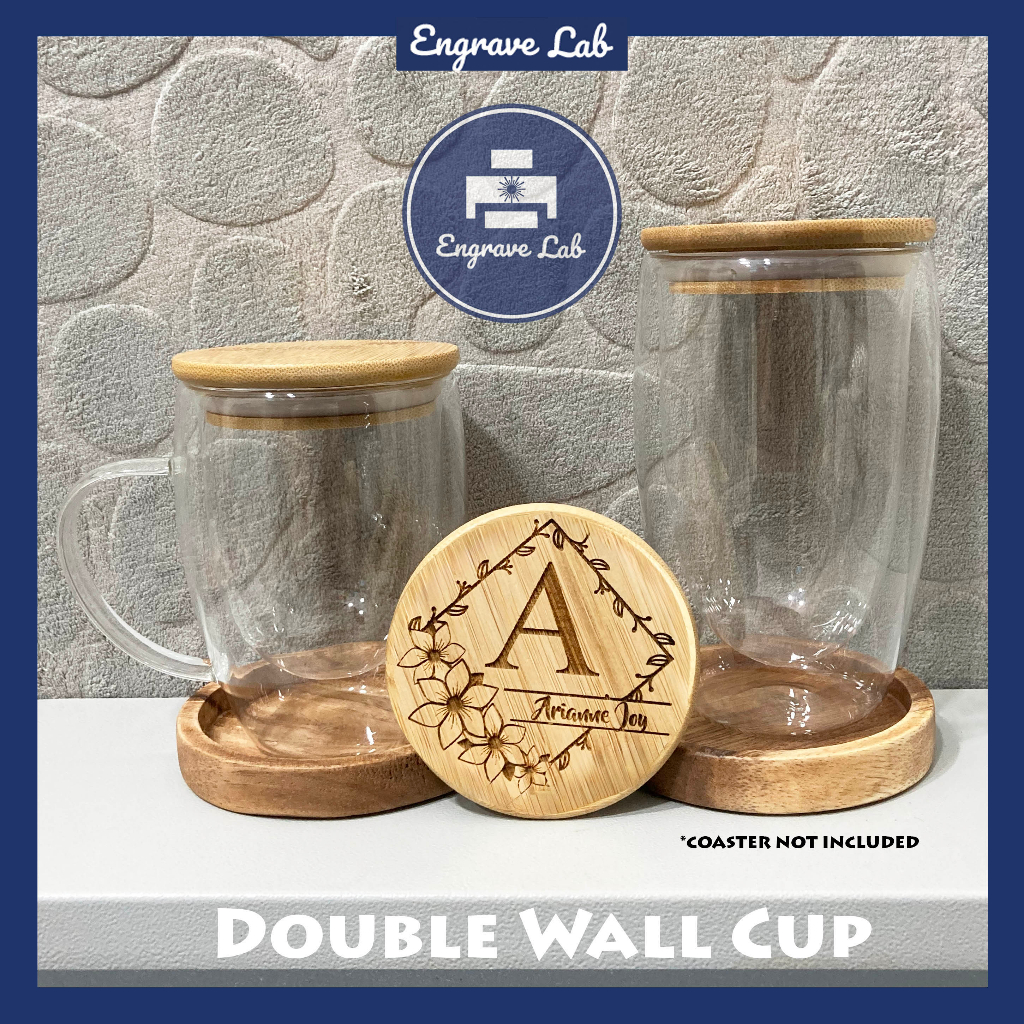 Personalized Double Wall Coffee Tea Cup Mug | Laser Engraved Gift ...