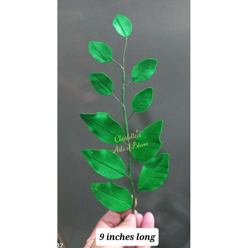 EDIBLE GUMPASTE LONG STEM LEAVES FOR CAKE TOPPER (PRE-ORDER) | Shopee ...