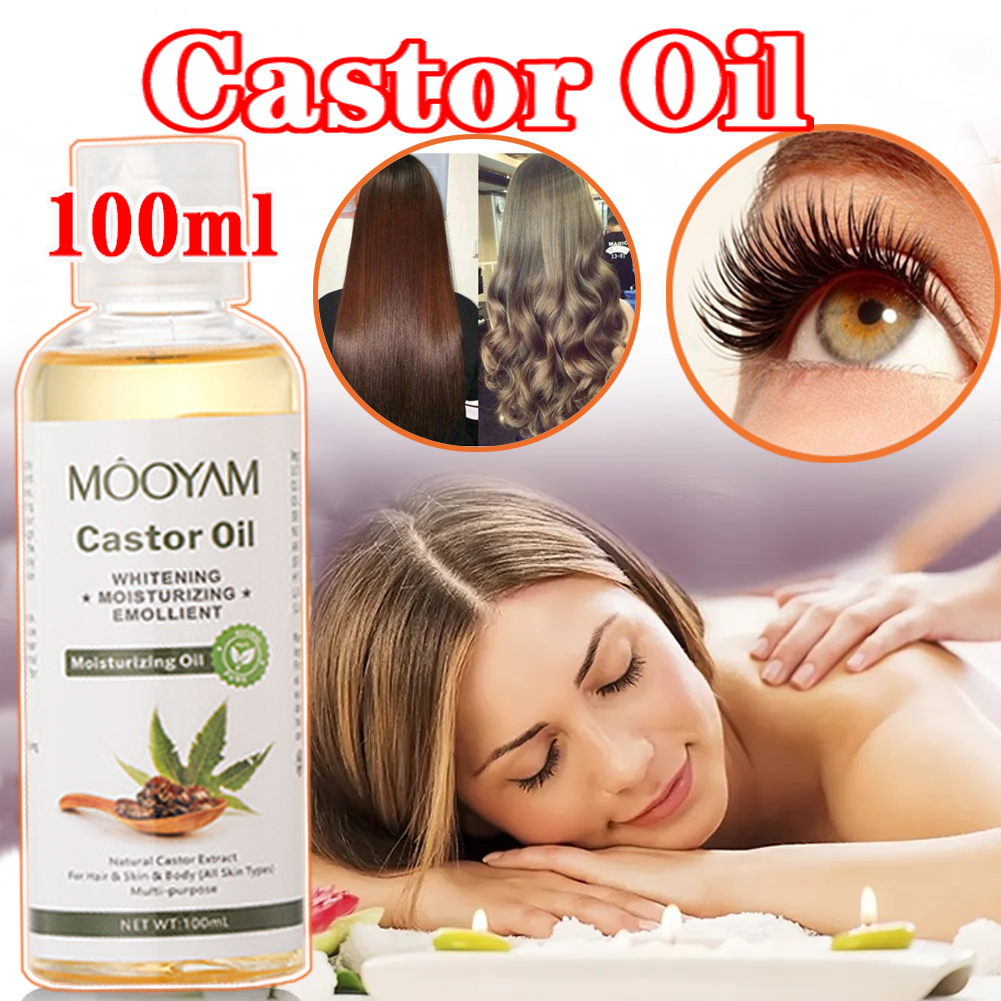 Pure Cold Pressed Castor Oil Original For Eyelashes/Hair/Body Massage ...