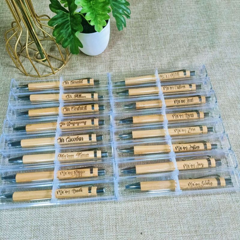 BAMBOO PEN ENGRAVED WOODEN PEN WITH PERSONALIZED NAME LASER ENGRAVED ...