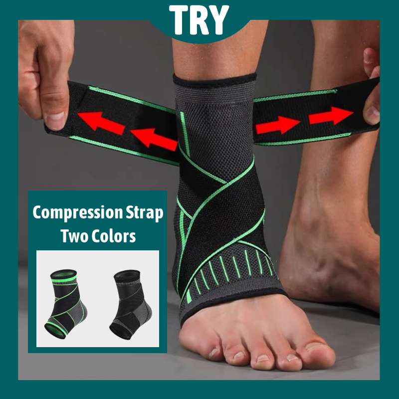 TRY Sports Ankle Protection Ankle Brace Adjustable Compression Ankle ...