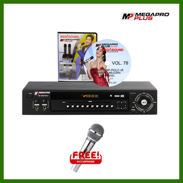 Megapro Plus MP-100NS PIOLO DVD Karaoke Player with Free Microphone | Shopee Philippines