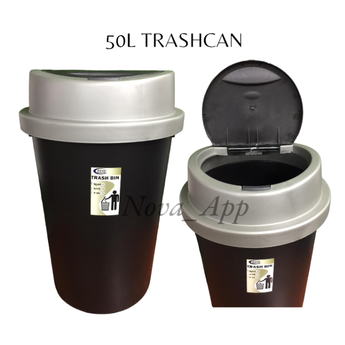 TRASHCAN NO. 6322 50 LITERS TOUCH TOP COVER TRASHBIN/BASURAHAN STOCK ...