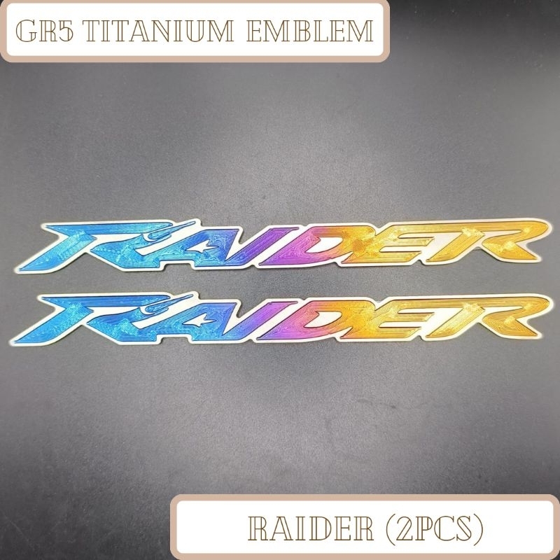 GR5 TITANIUM EMBLEM (2 PIECES) | Shopee Philippines