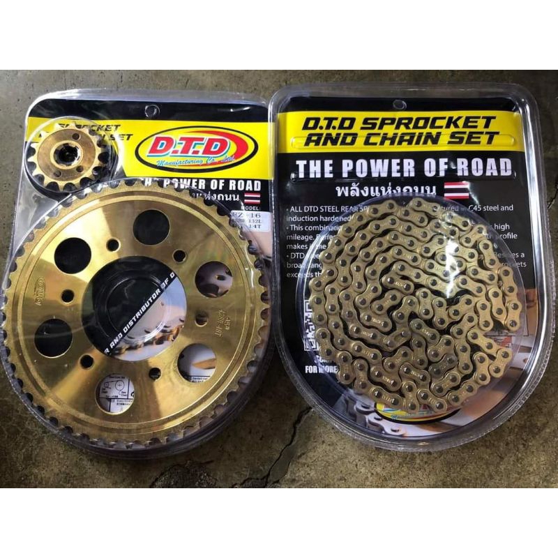 DTD sprocket set with chain sniper 150 14/48-428 gold | Shopee Philippines