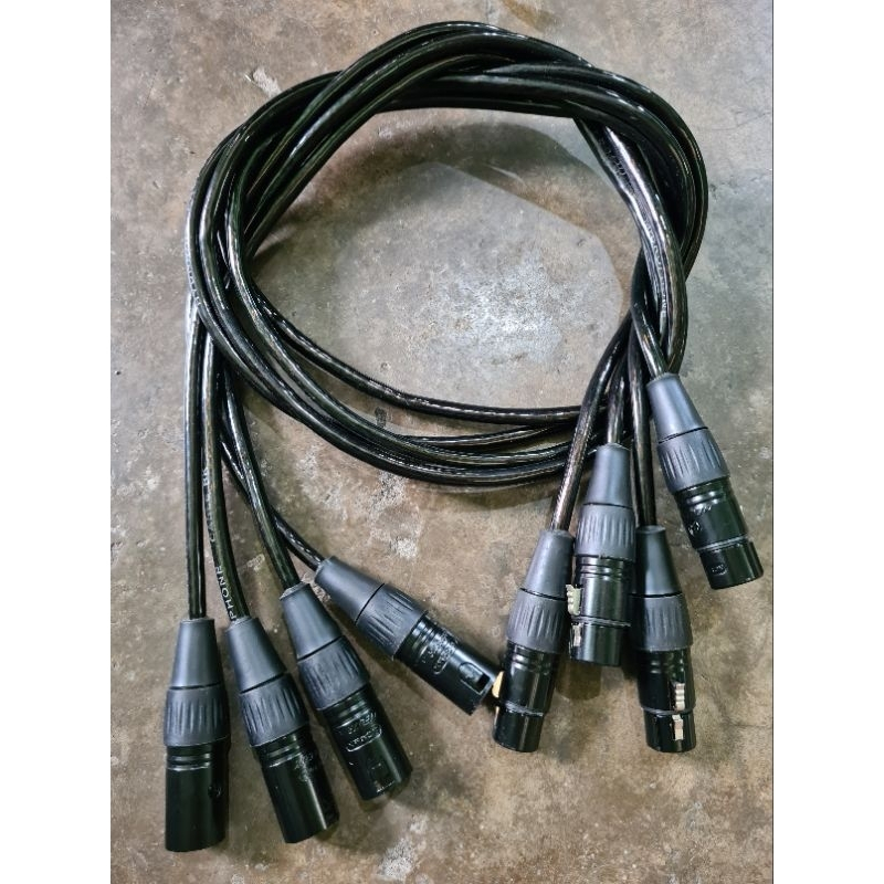 4pcs DMX CABLE CONNECTOR Wire XLR Female to XLR Male 1meter | Shopee ...
