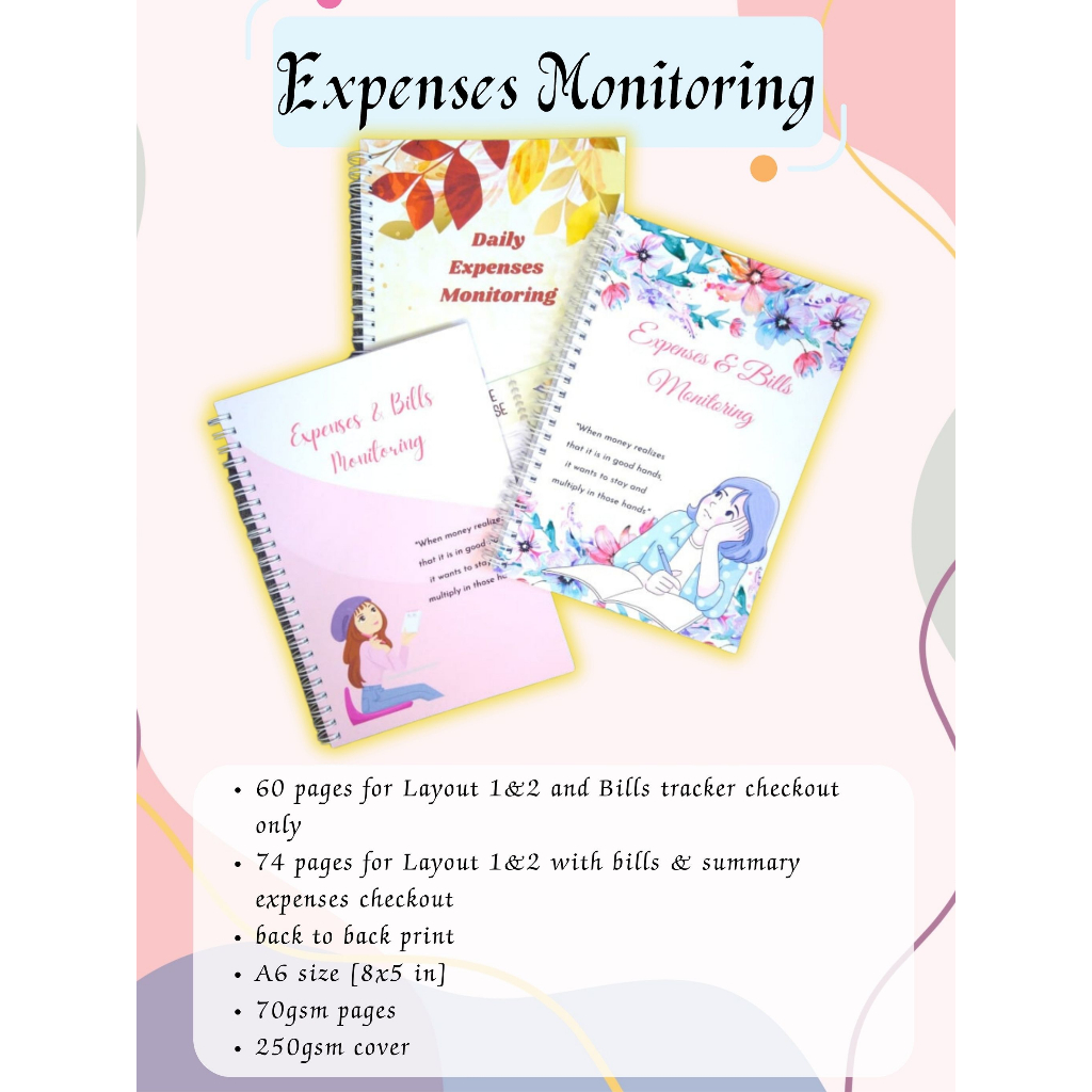 Business Use/Personal Use Expenses Tracker/Record/Monitoring Notebook ...