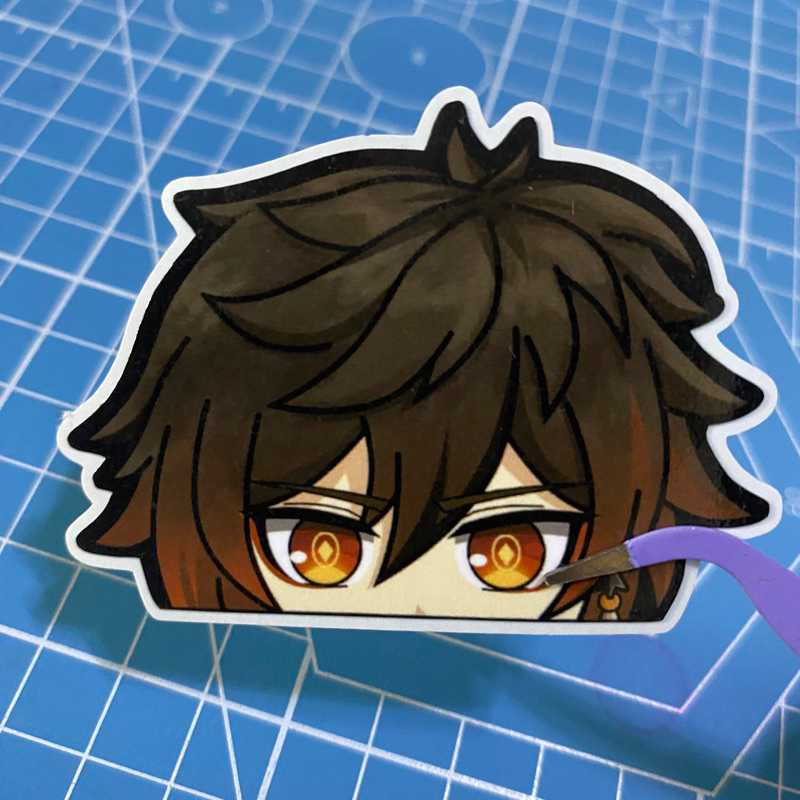 Genshin Impact | Raiden Shogun | Vinyl Peeker Sticker | Waterproof ...