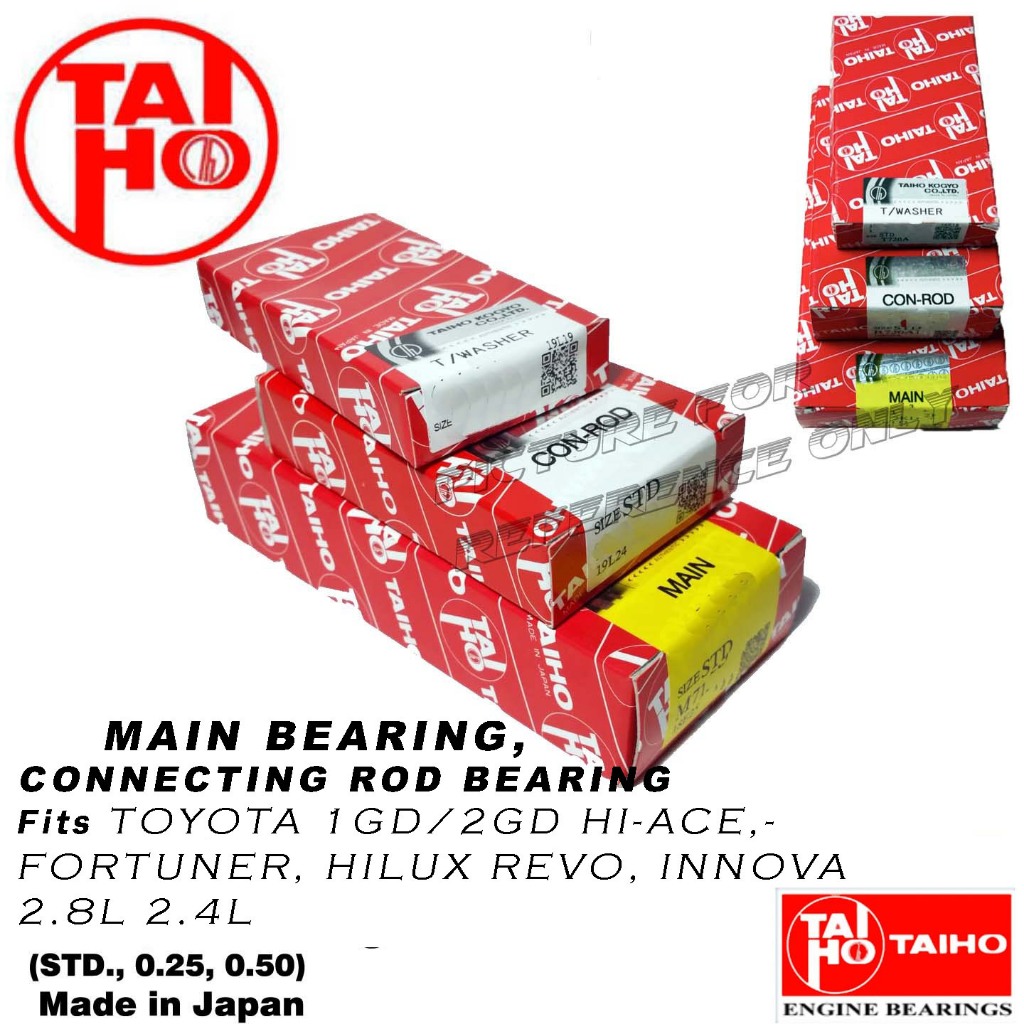 Main Bearing and Con.rod Bearing For TOYOTA 1GD/2GD HI-ACE, FORTUNER ...