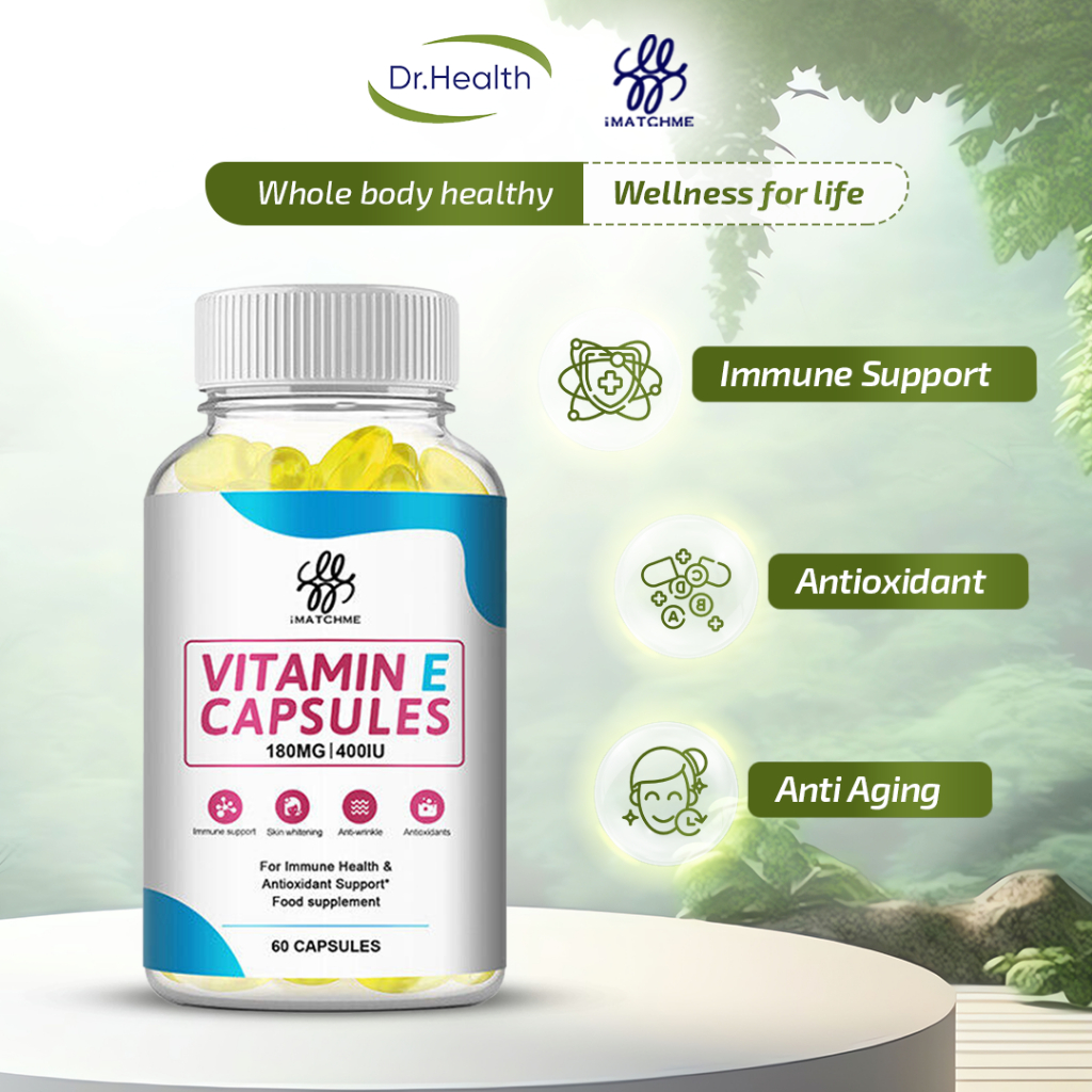 iMATCHME Vitamin E Capsule 400 IU 120Pills Immune Support, Antioxidant ...