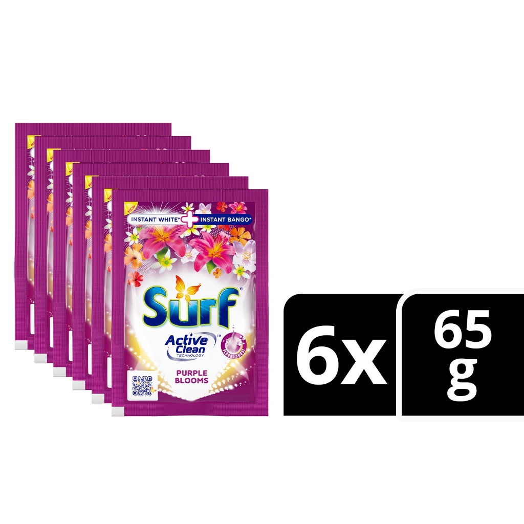 Surf Powder Detergent Purple Blooms Sachet 6 Pieces 65G | Shopee ...