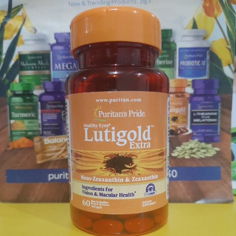 Lutigold Extra 20mg 60 Softgels Lutein Zeaxanthin Meso-Zeaxanthin ...