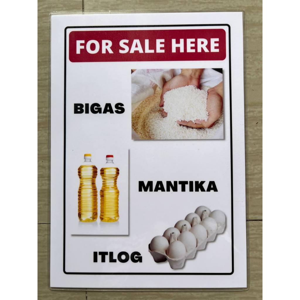 Sign Board and Signages Laminated a4 Chart TINDAHAN SARISARI STORE ...
