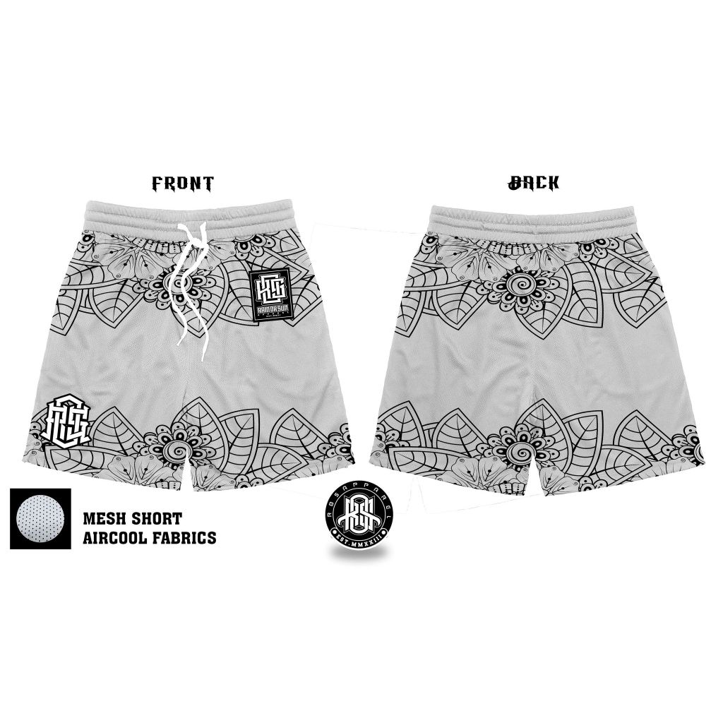 ROS MS47 UNISEX AIRCOOL MESH SHORT w/ 2 SIDE POCKETS FULL SUBLIMATION ...