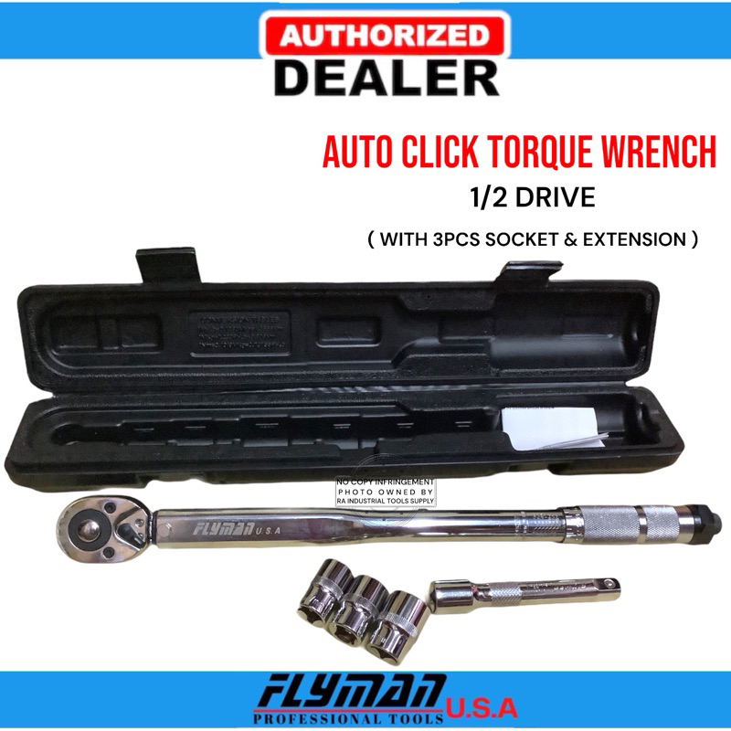 Flyman Tools Usa 5 PCS Set Auto Click Torque 1/2 drive Wrench with ...