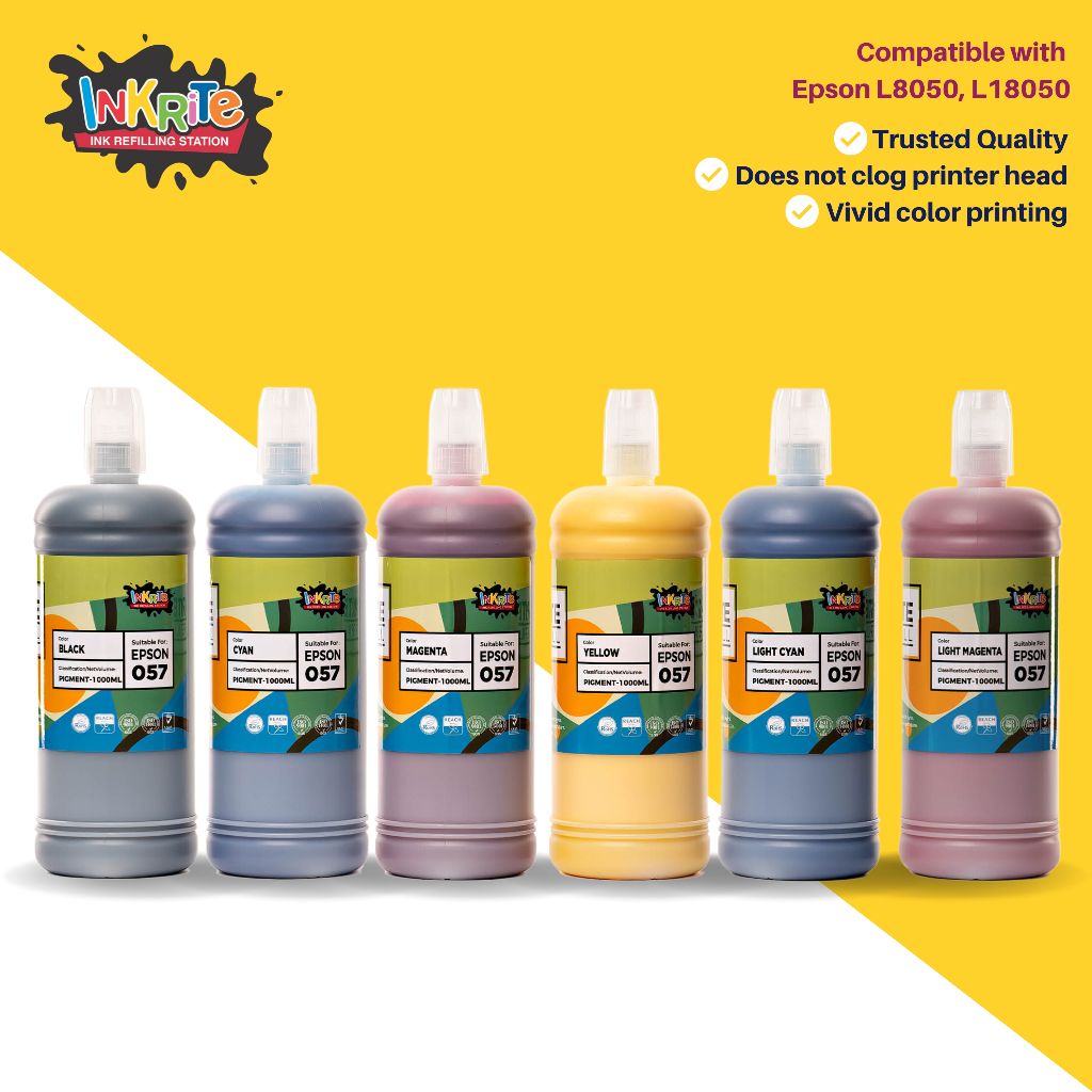 Inkrite Pigment Ink for Epson L8050 L18050, 1000 ml | Shopee Philippines
