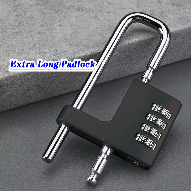 Extra Long Padlock Digit Combination Padlock Adjustable Extended U ...