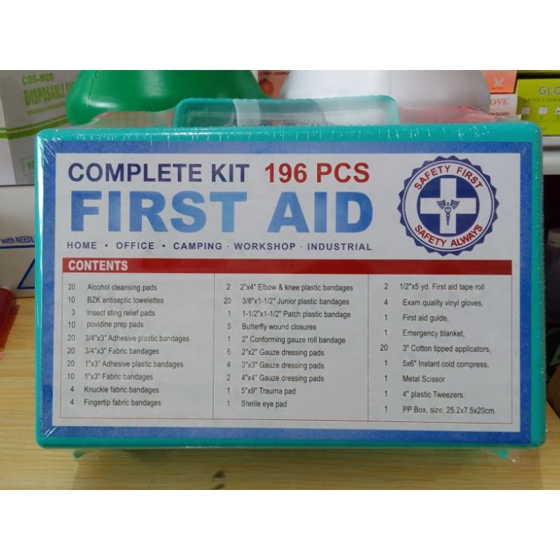 FIRST AID COMPLETE KIT 196 pcs | Shopee Philippines