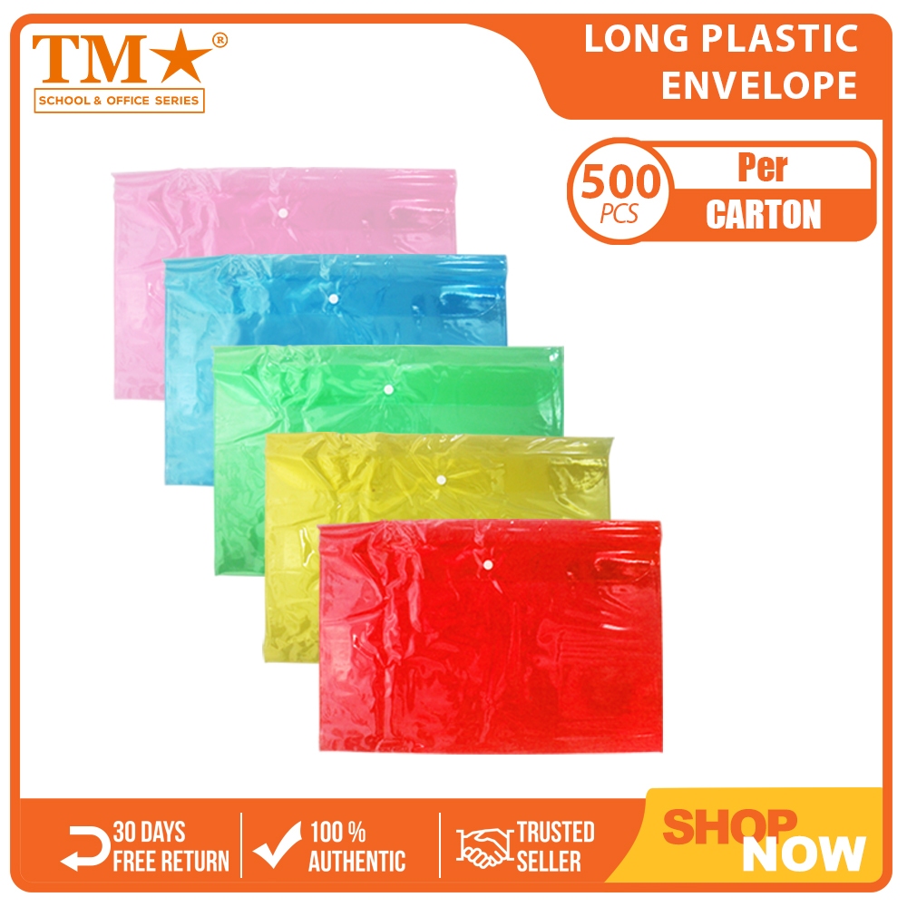 TM 500 pcs Plastic Envelope Long (PE-6) | Shopee Philippines