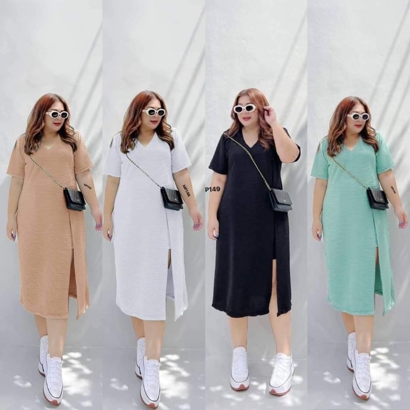 MC XL-6XL Camille Dress Plus Size Casual Premium Bark Crepe Fabric ...