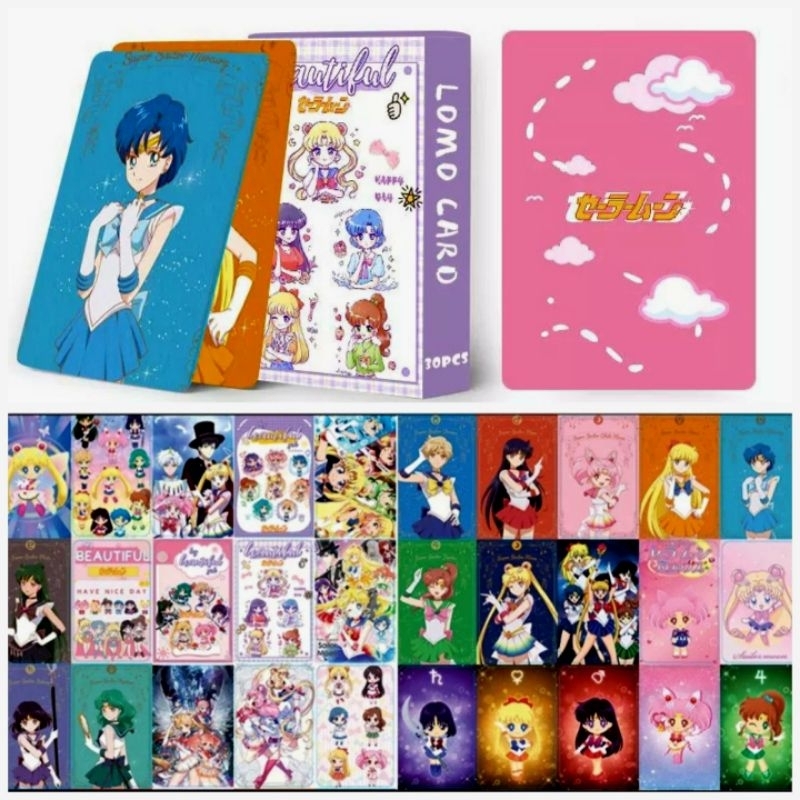 Sailor Moon Photocard Double-sided Color Printing Lomo Card 30pcs/box ...