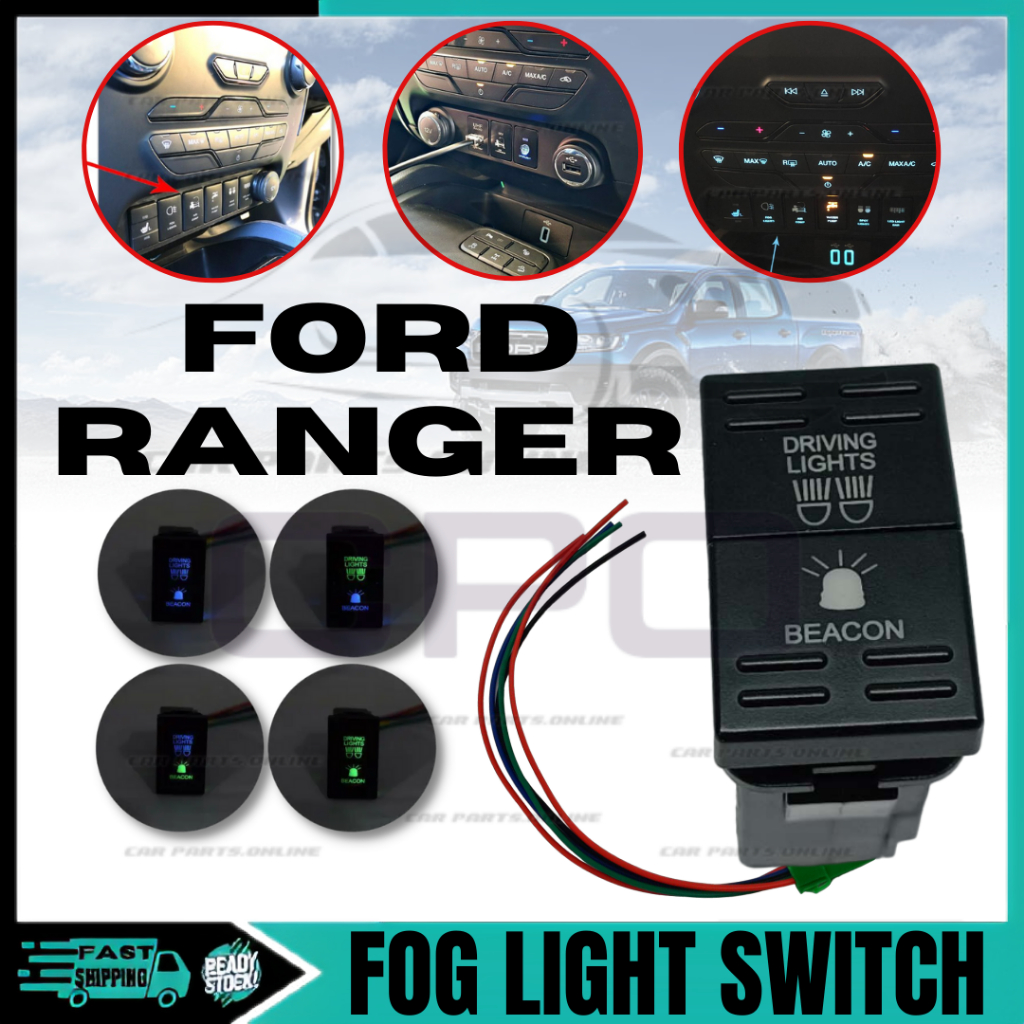 CPO (10402) 1PC Dual LED Push Button Switch Driving Light Fog Bar For ...