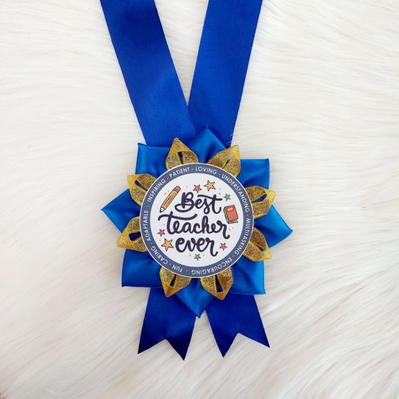 Garland Lei for Teachers / Guest / Judge free print logo | Shopee ...