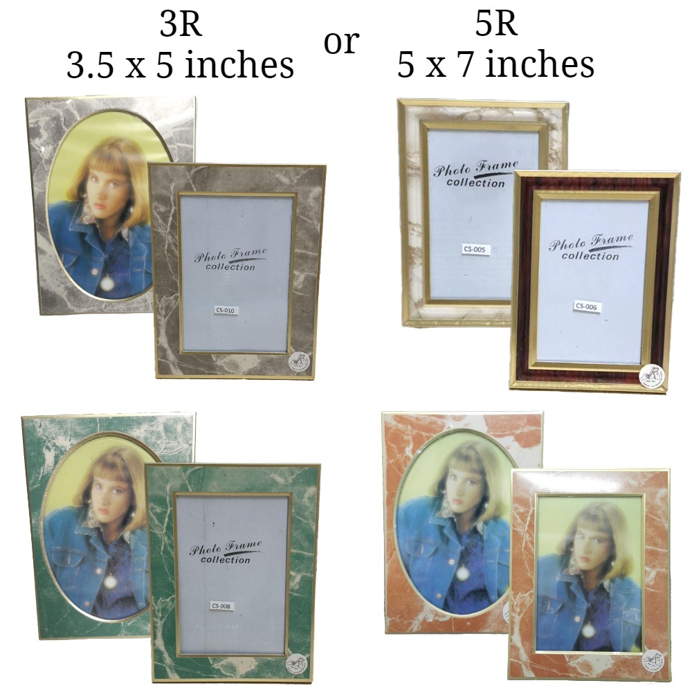 [Apex Imports] Gold trimmed Marble Picture Frame (3R & 5R Sizes ...