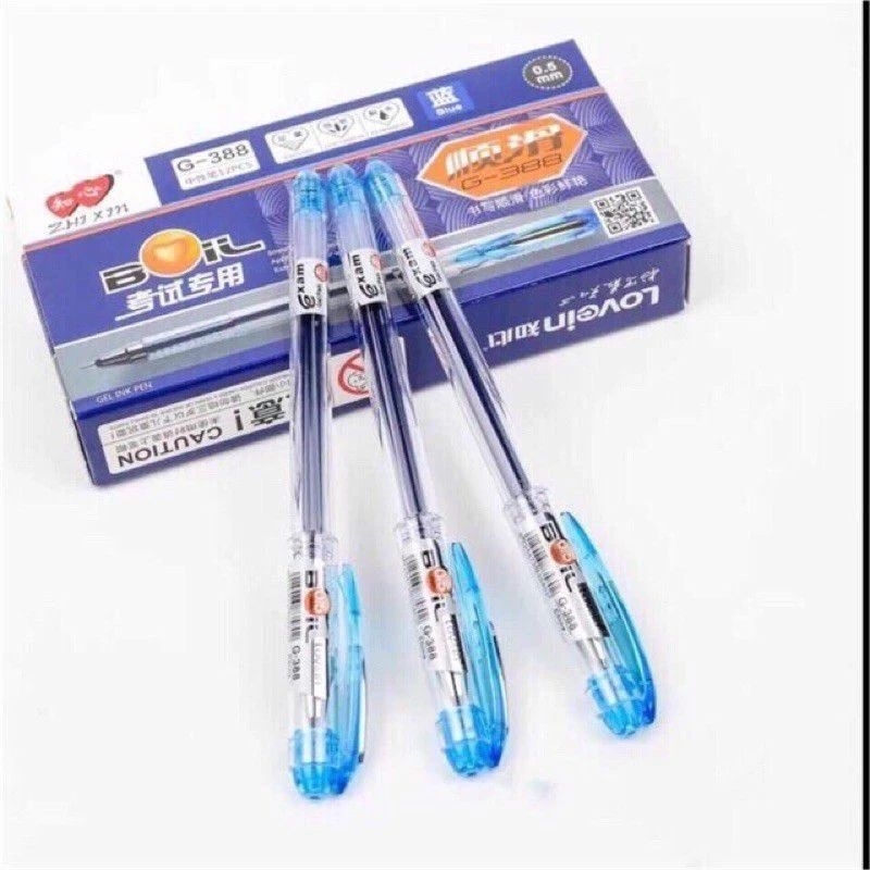 Boil 0.5mm G-388 Gel Ink Pen Ballpen Black Blue Red 12pcs/box School ...