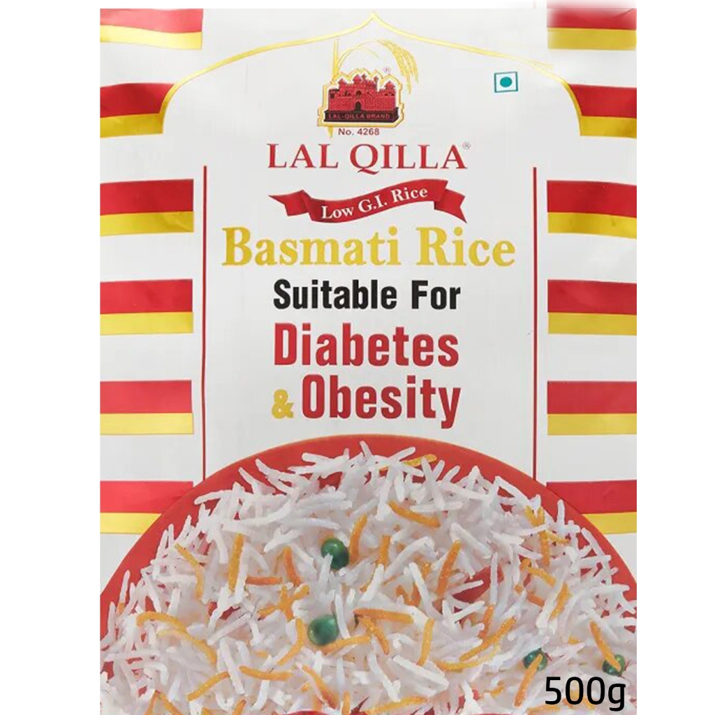 Repack 500g Lal Qilla Basmati Rice Suitable for Diabetes & Obesity ...