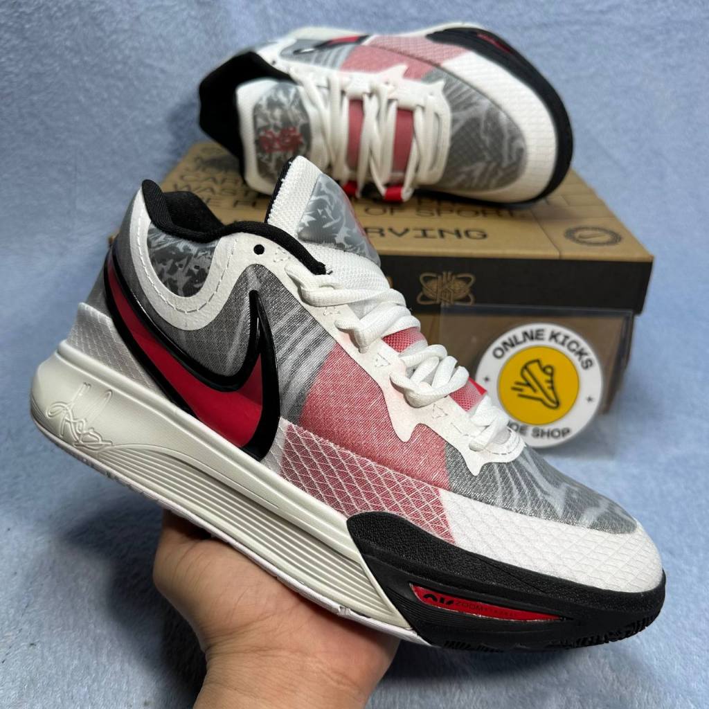 KYRIE 9 white blac red w/FREE socks and paper bag | Shopee Philippines