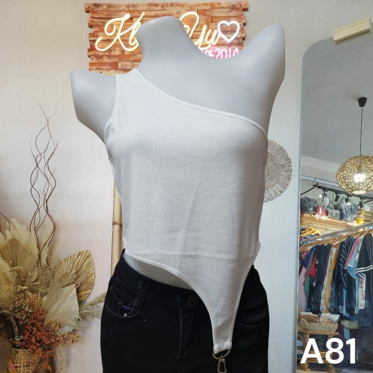 KYU Code ASH81 One Shoulder Keyholder Detail Crop Top (S) | Shopee ...