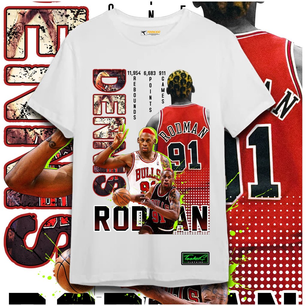 Bootleg NBA Shirt - Rodman - Vintage Inspired Tees - Sublimation Print ...