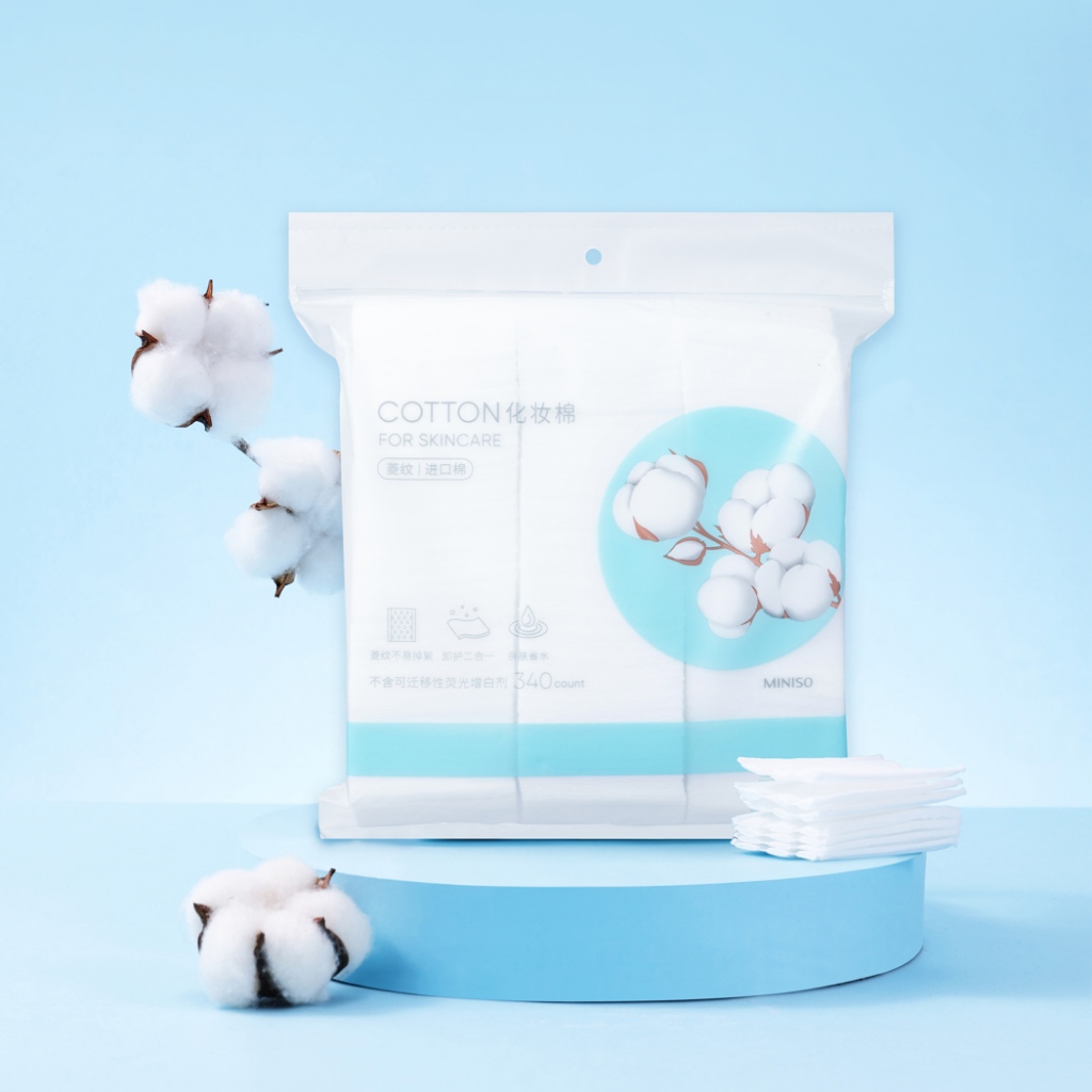 Miniso Cotton Pads Natural Make Up Cleaner - Facial Cleaner Thick and ...