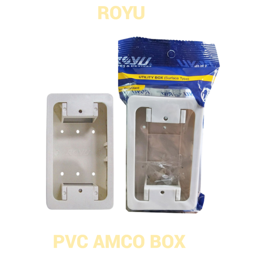 Royu PVC Amco Box / Surface Type Utility Box with Tox and Screw ...
