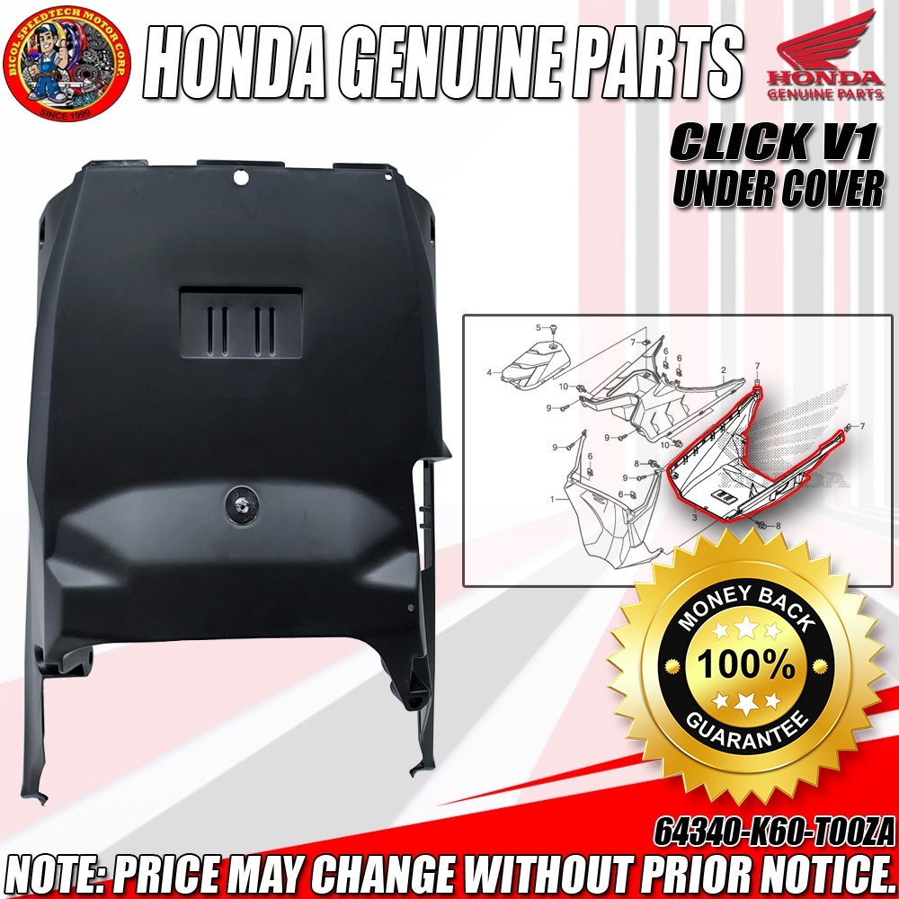 CLICK 125 V1 UNDER COVER (HPI) (GENUINE: 64340-K60-T00ZA) | Shopee ...