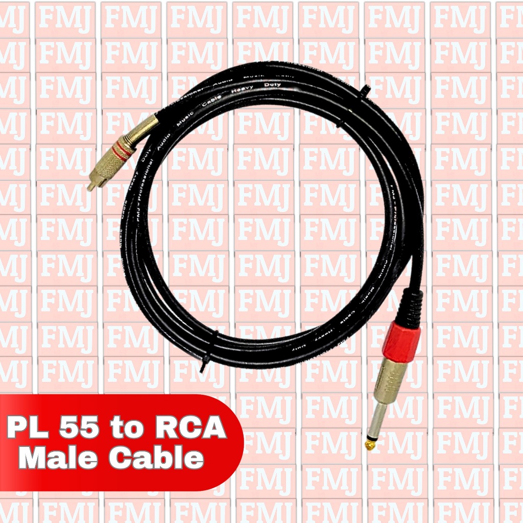 FMJ Audio Mixer Cord PL 55 6.35mm Male to RCA Male Cable Professional ...
