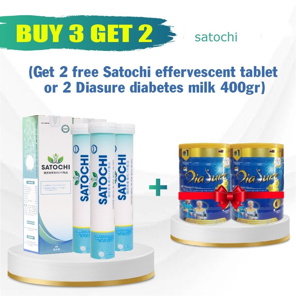 (BUY 3 GET 2 FREE) SATOCHI effervescent tablets for diabetes, immune ...
