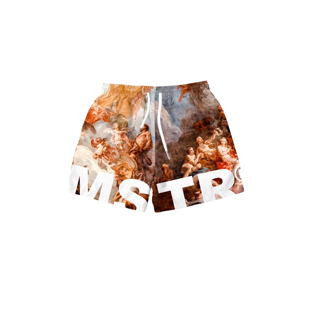 MSTR CO. - STAMP COLLECTION "S6" Mesh Short (Brown) | Shopee Philippines