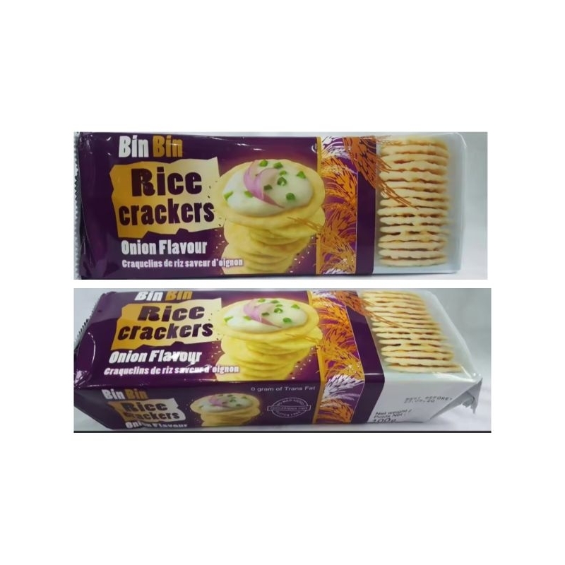 Bin Bin Thin Rice Crackers Onion Flavor 100g | Shopee Philippines