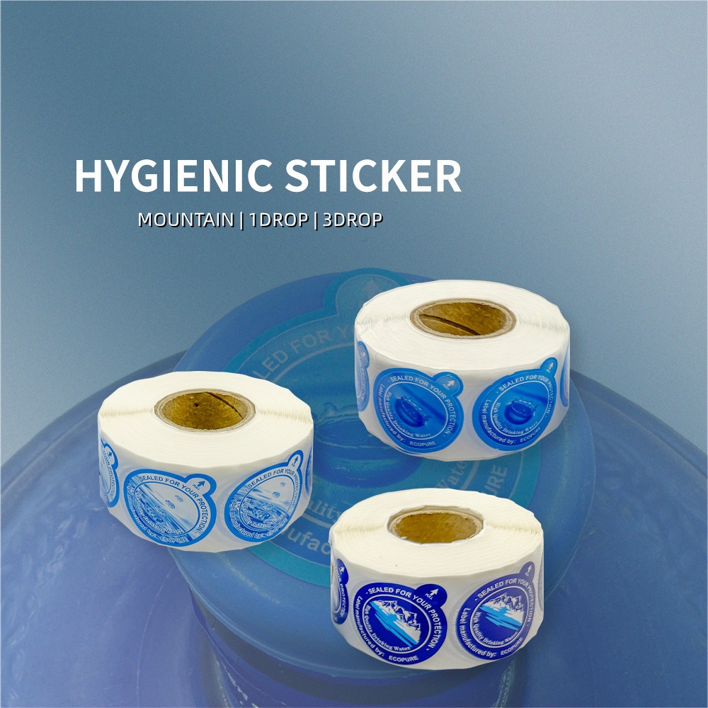Hygienic Sticker For Non-Spill Cap Round Gallon 1000pcs | Shopee ...