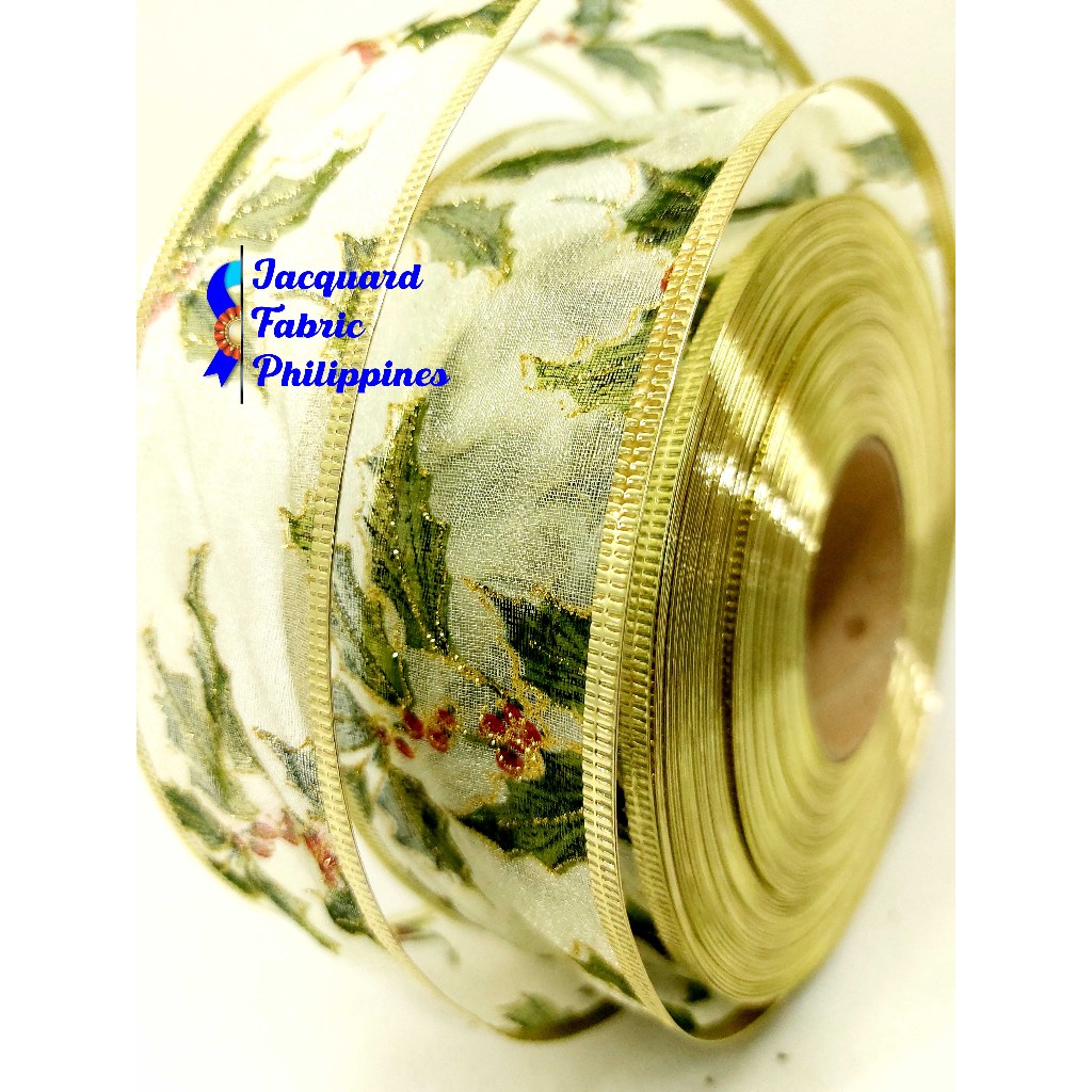 Christmas Ribbon Wired 5cm | Shopee Philippines