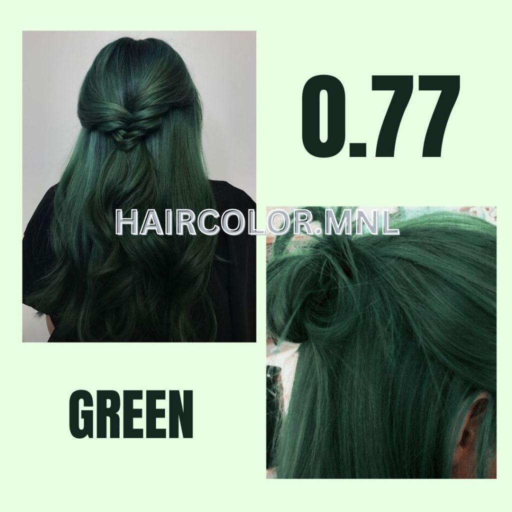 BREMOD 0.77 GREEN HAIR COLOR SET WITH OXIDIZER (100ML) | Shopee Philippines
