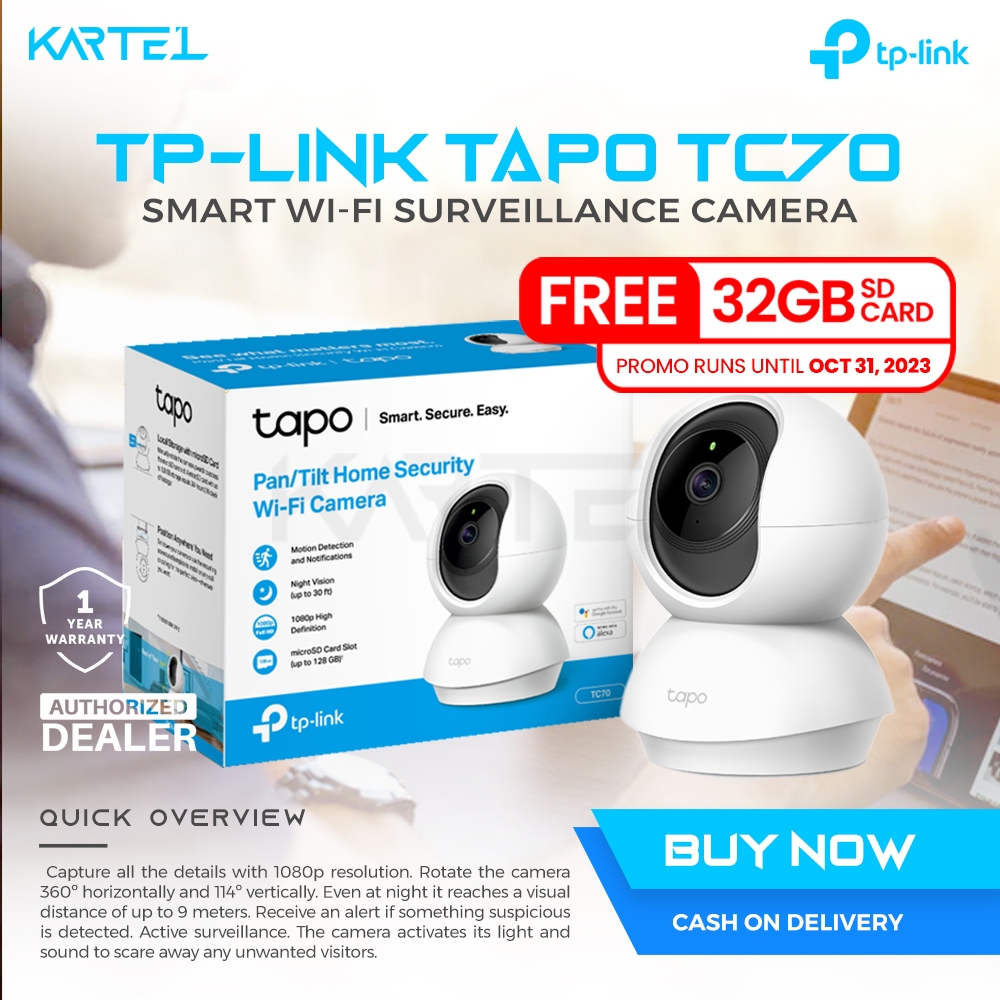 TP-Link Tapo TC70 2MP 360 1080p Pan Tilt Home Security Wi-Fi Camera FFS ...