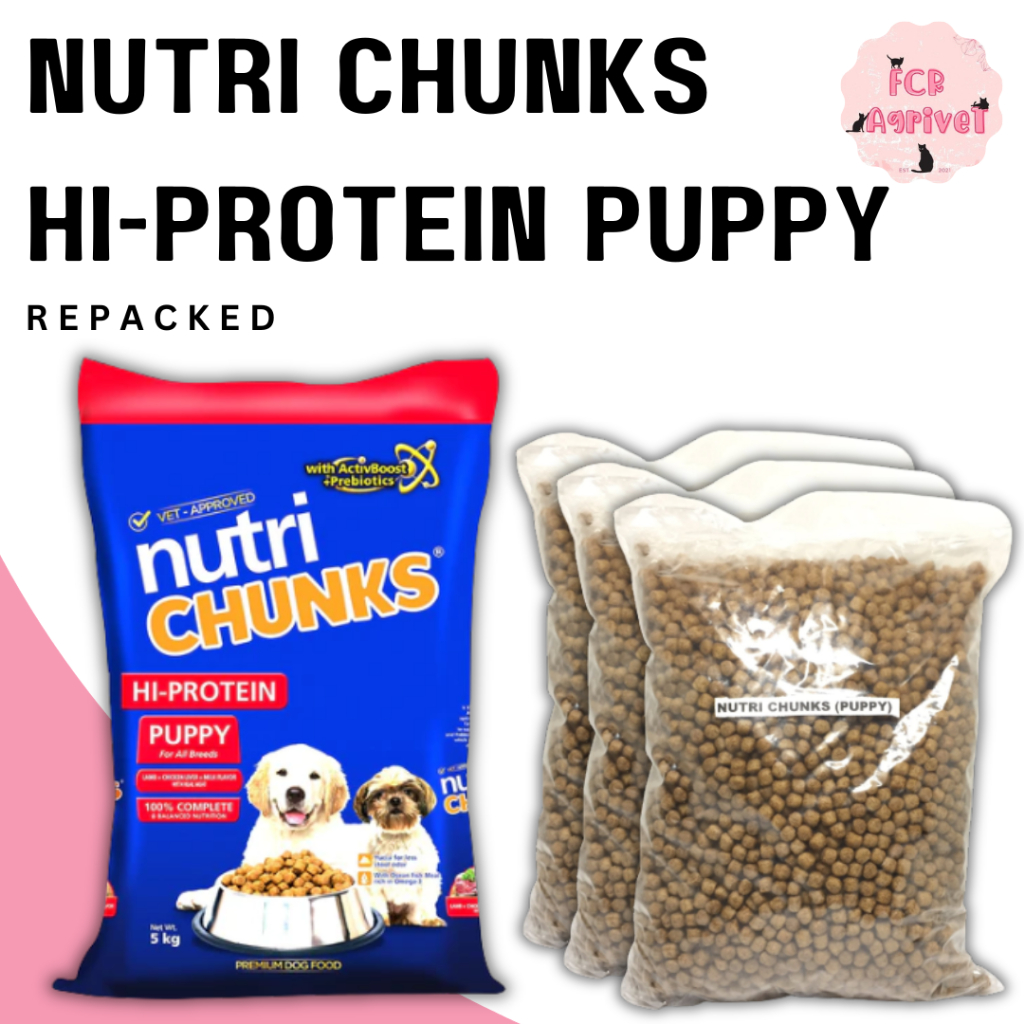 [FCR AGRIVET] 3kg Nutri Chunks Hi-Protein Puppy Lamb, Chicken Liver ...
