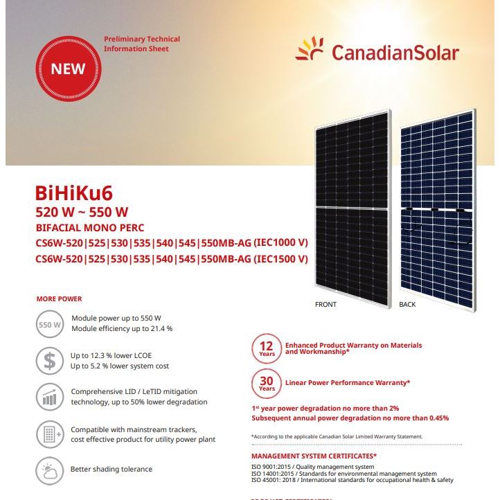 550w Canadian Solar Panel Monocrystalline (10pcs) | Shopee Philippines