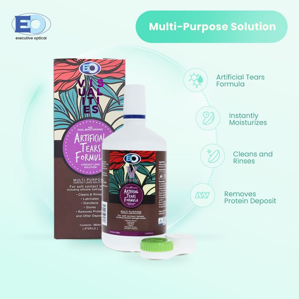 EO Visualities Artificial Tears Formula - Multi-Purpose Contact Lens ...