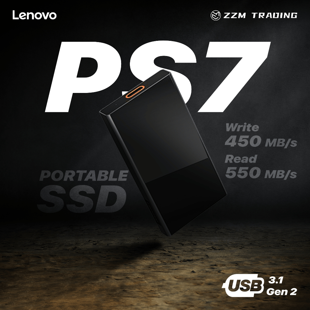 Lenovo PS6 / PS7 / PS9 Portable Solid State Drive 512GB/1TB/2TB USB 3.1 ...