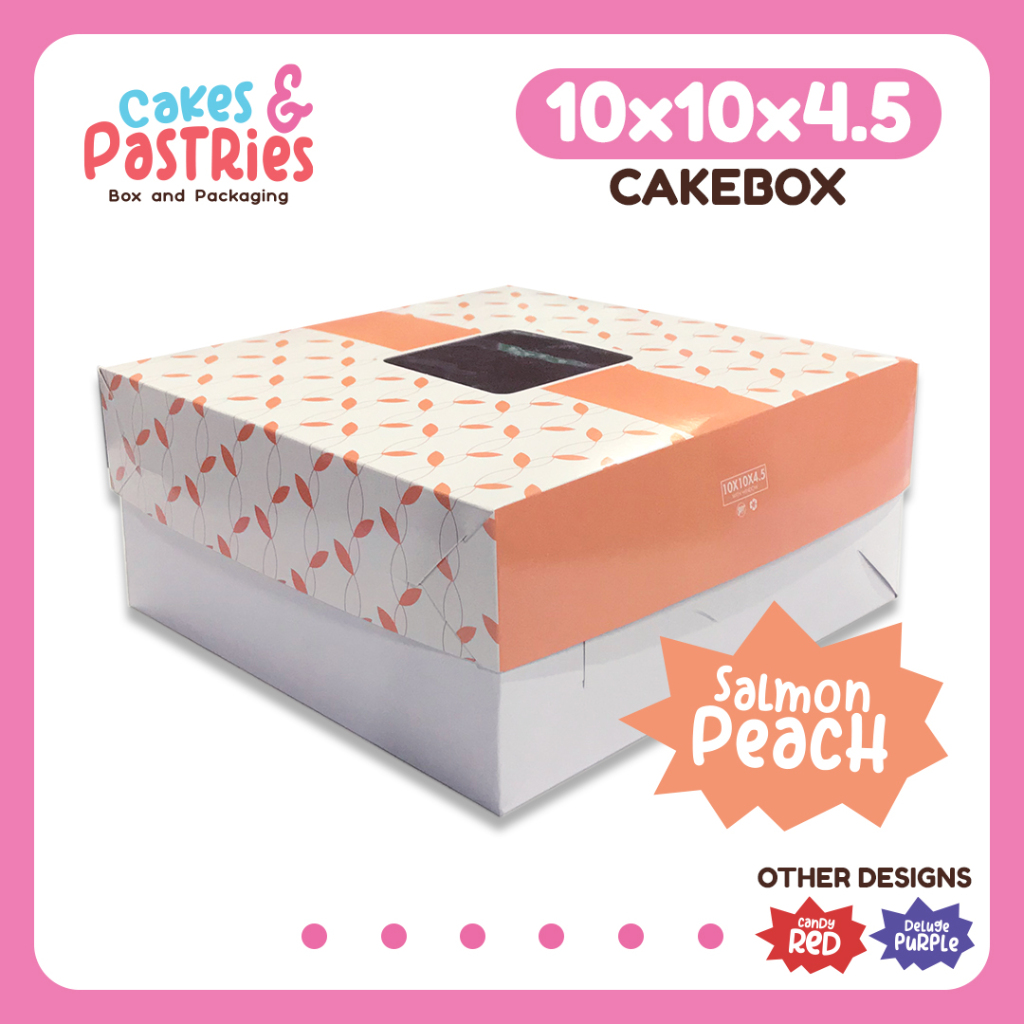 10X10X4.5 CAKE BOX WITH WINDOW 10PCS & 20PCS | Shopee Philippines